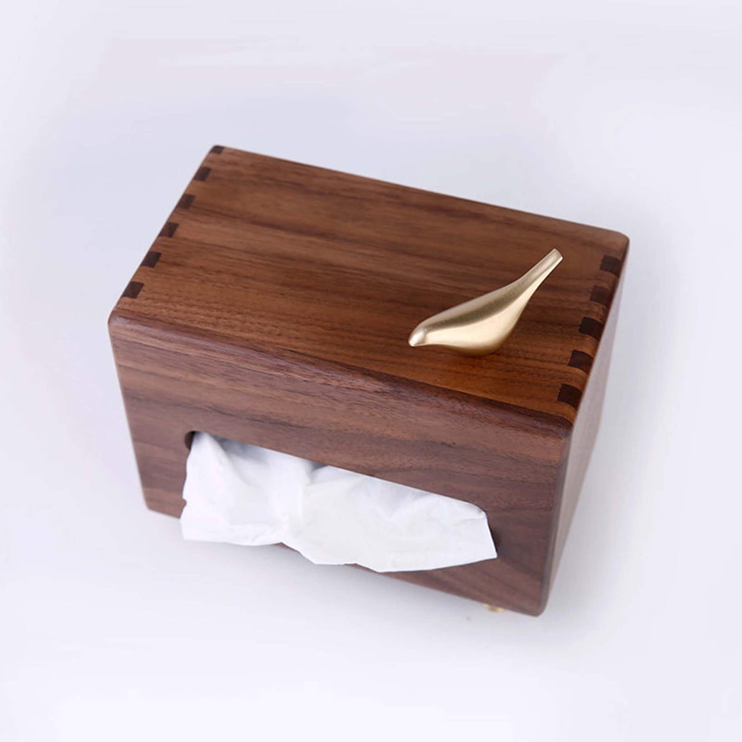Craftsman Birdie Walnut Wooden Tissue Box Cover – ebuncreation